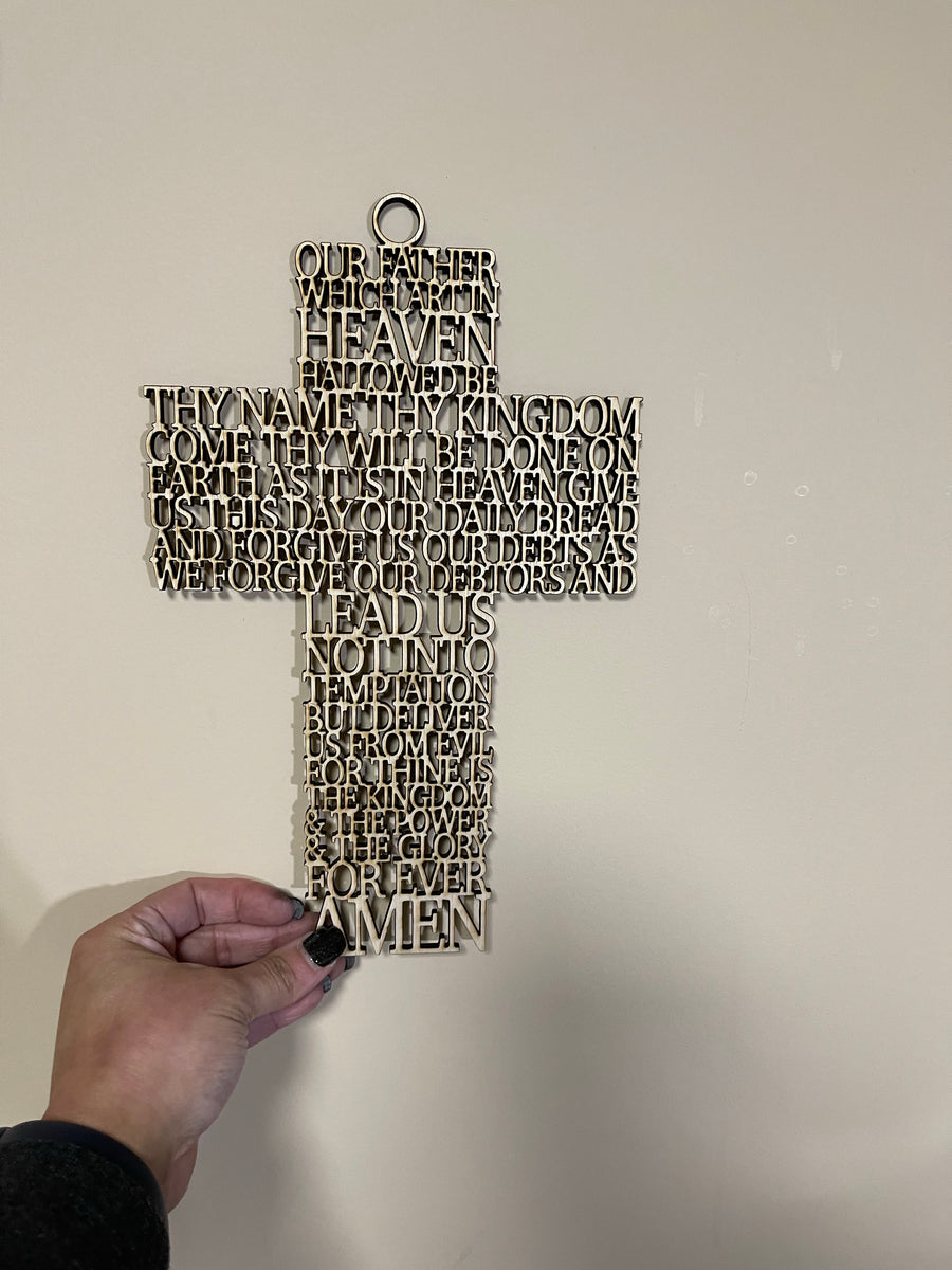 The Lord’s Prayer Protestant Version Cross – Kolorful Krafting